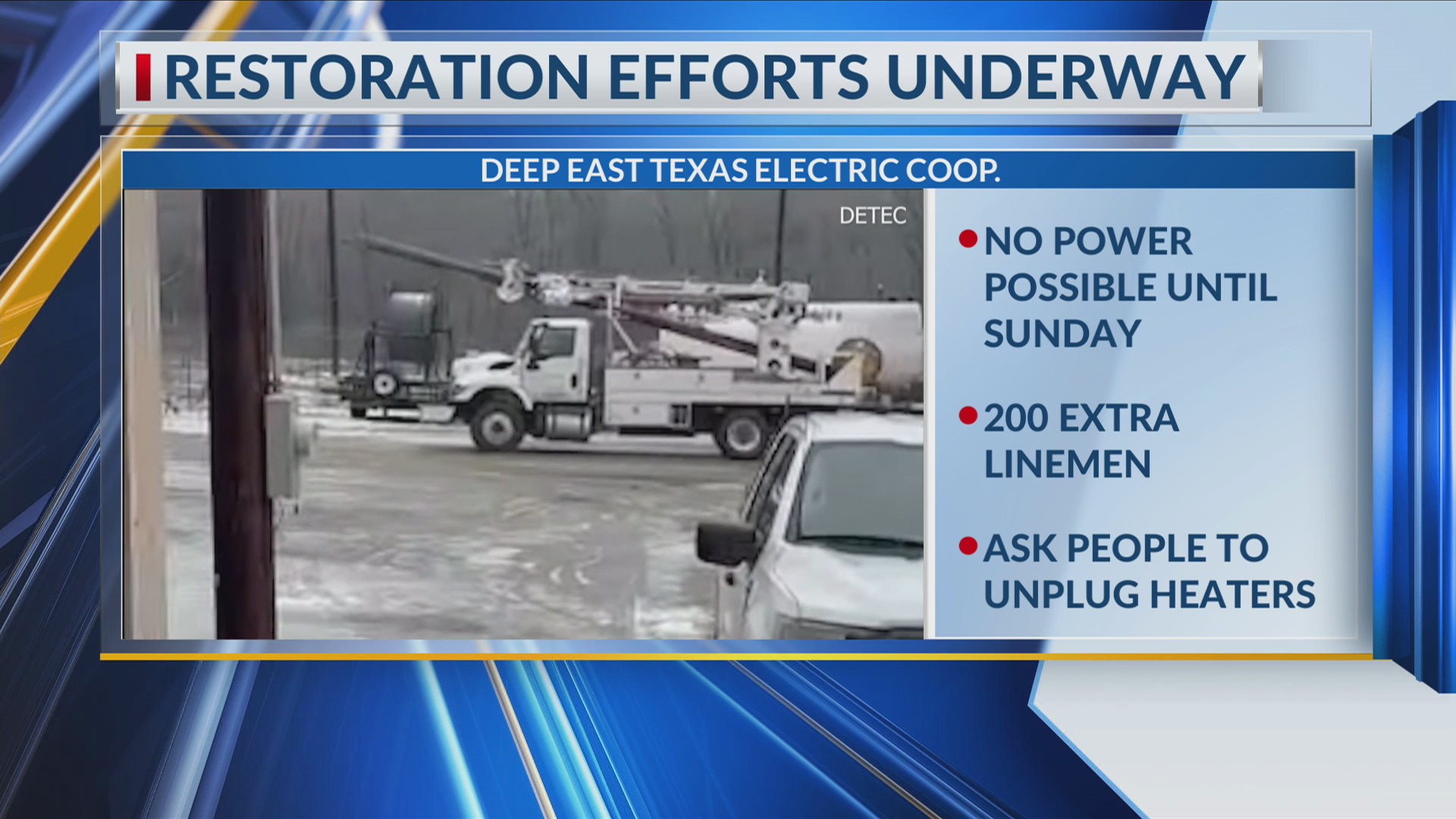 Deep East Texas Electric Cooperative makes restoration efforts amidst ...