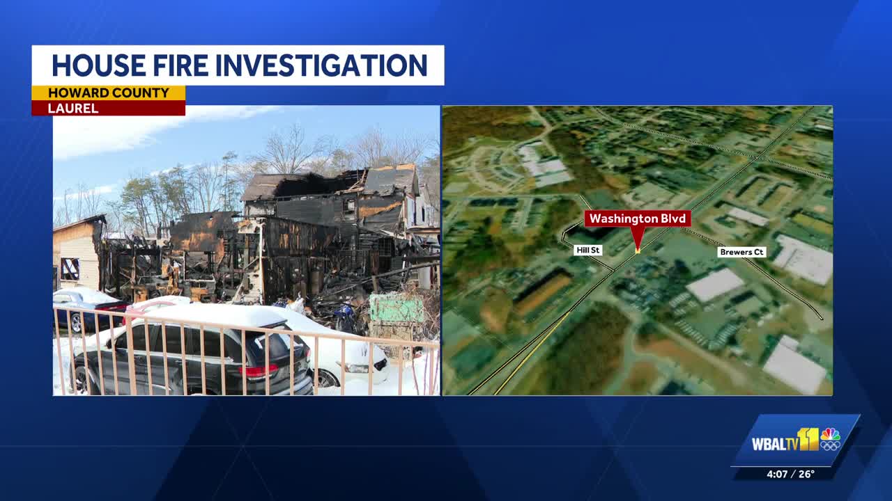 Laurel house partially collapses after fire
