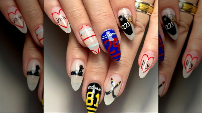 Heated rivalry-inspired nails for an icy hot manicure