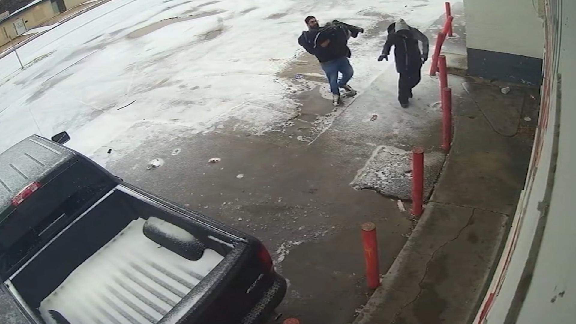 Store manager rescues woman from freezing