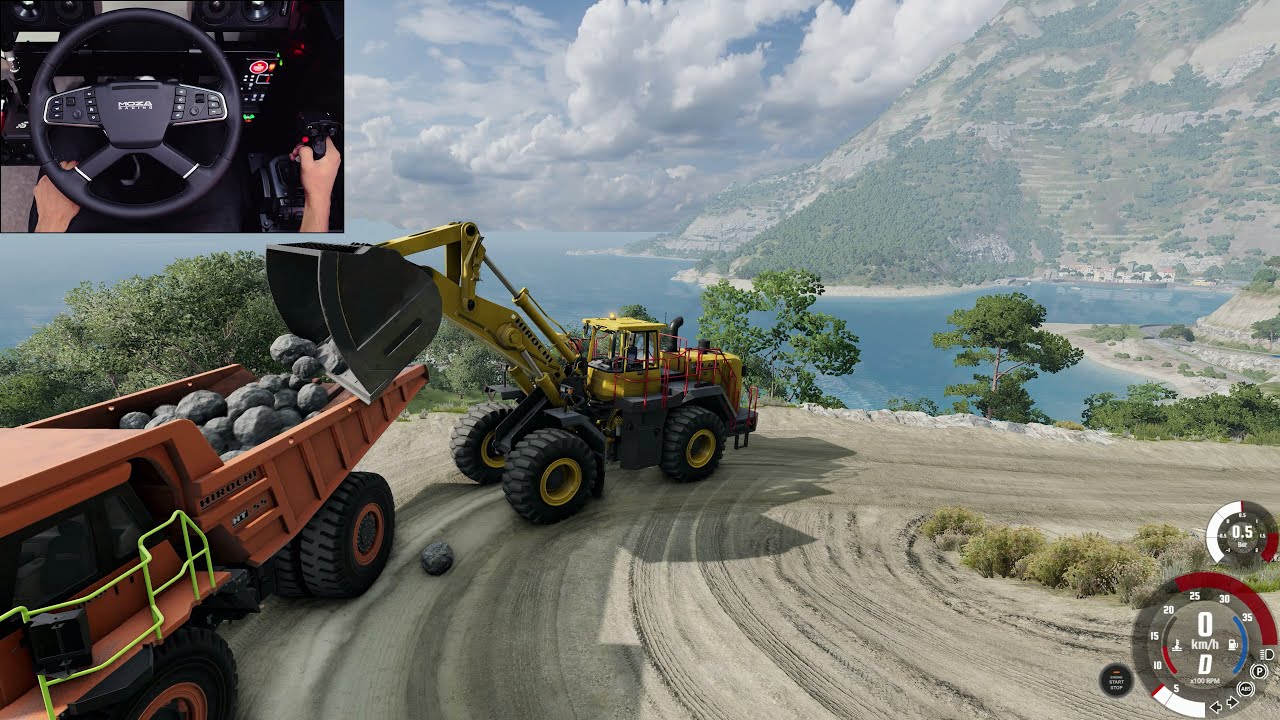 Heavy equipment gameplay tips using a wheel loader setup