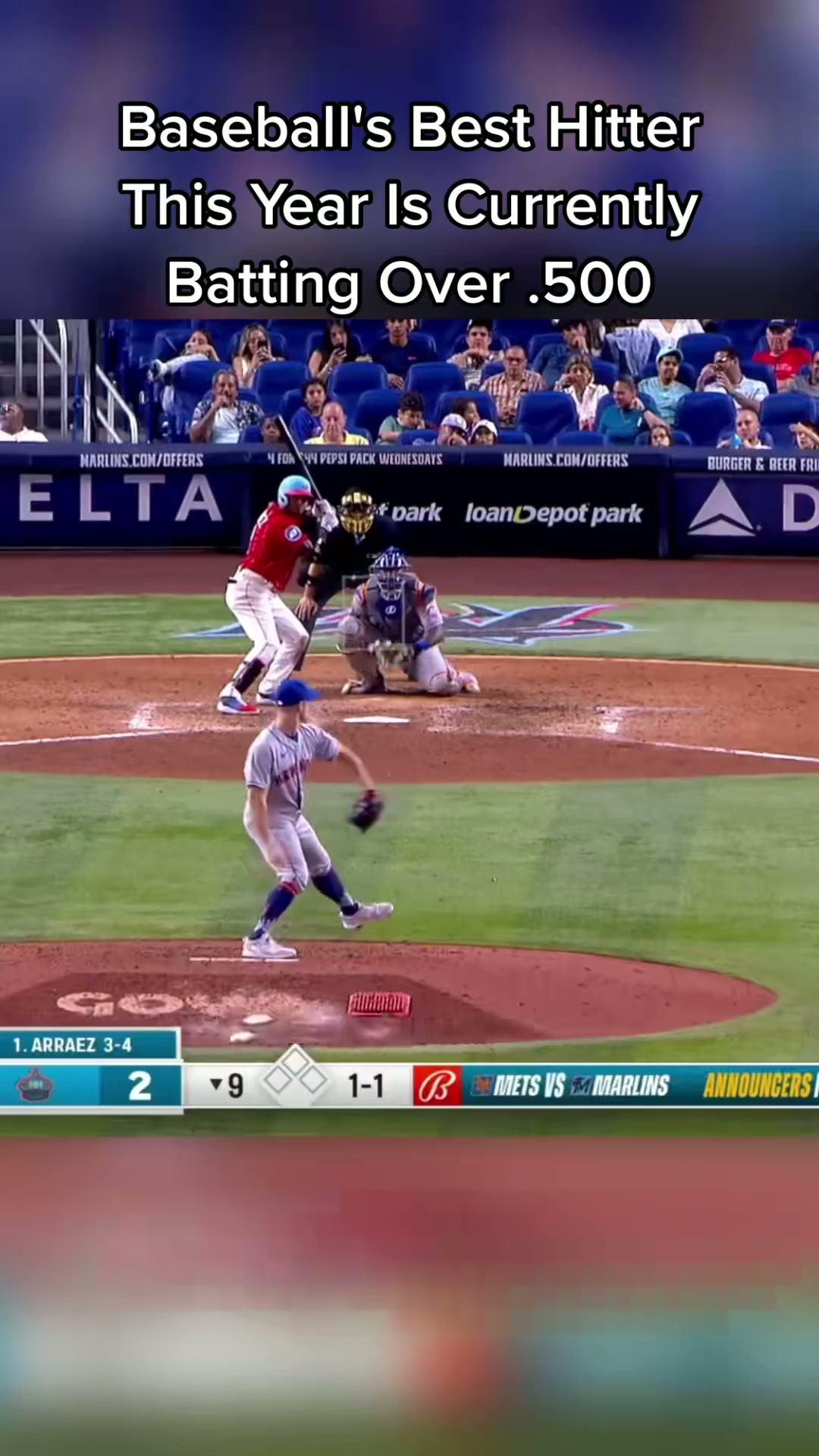 Mans gonna be the next hitter to bat .400 🤯 (not really) #MLB #baseba...