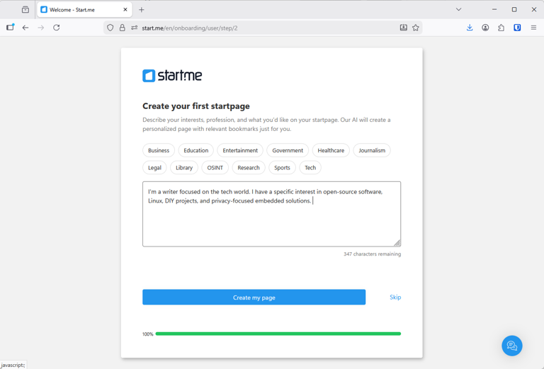 I ditched algorithms by building a start page that only shows what I ...
