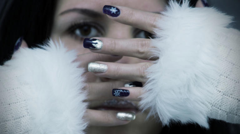 Heated rivalry-inspired nails for an icy hot manicure