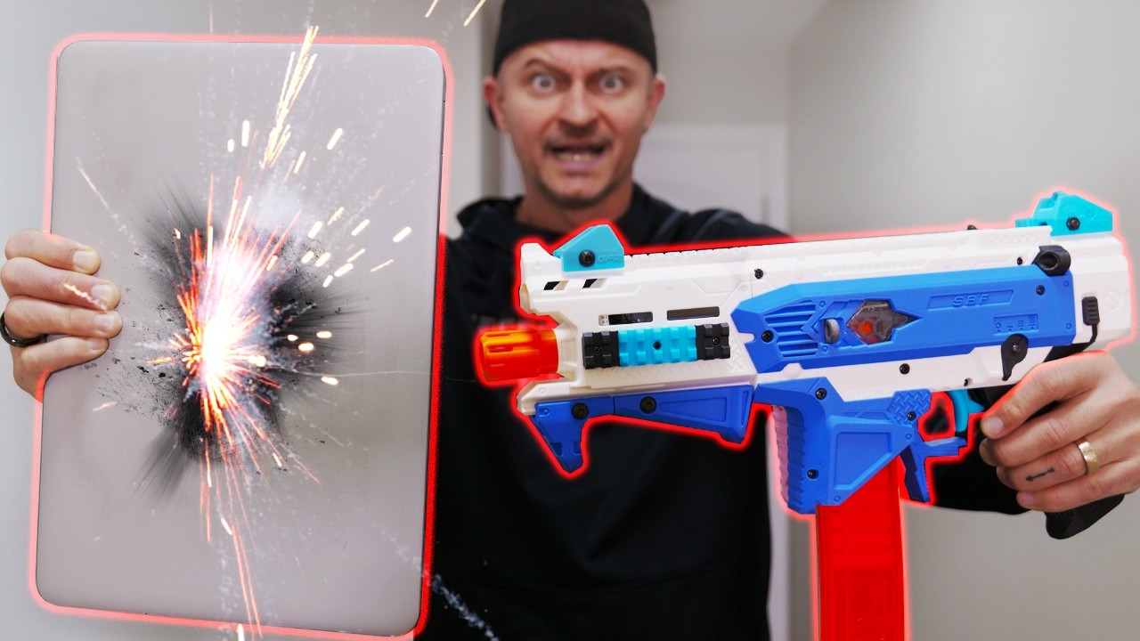 Nerf guns vs laptop
