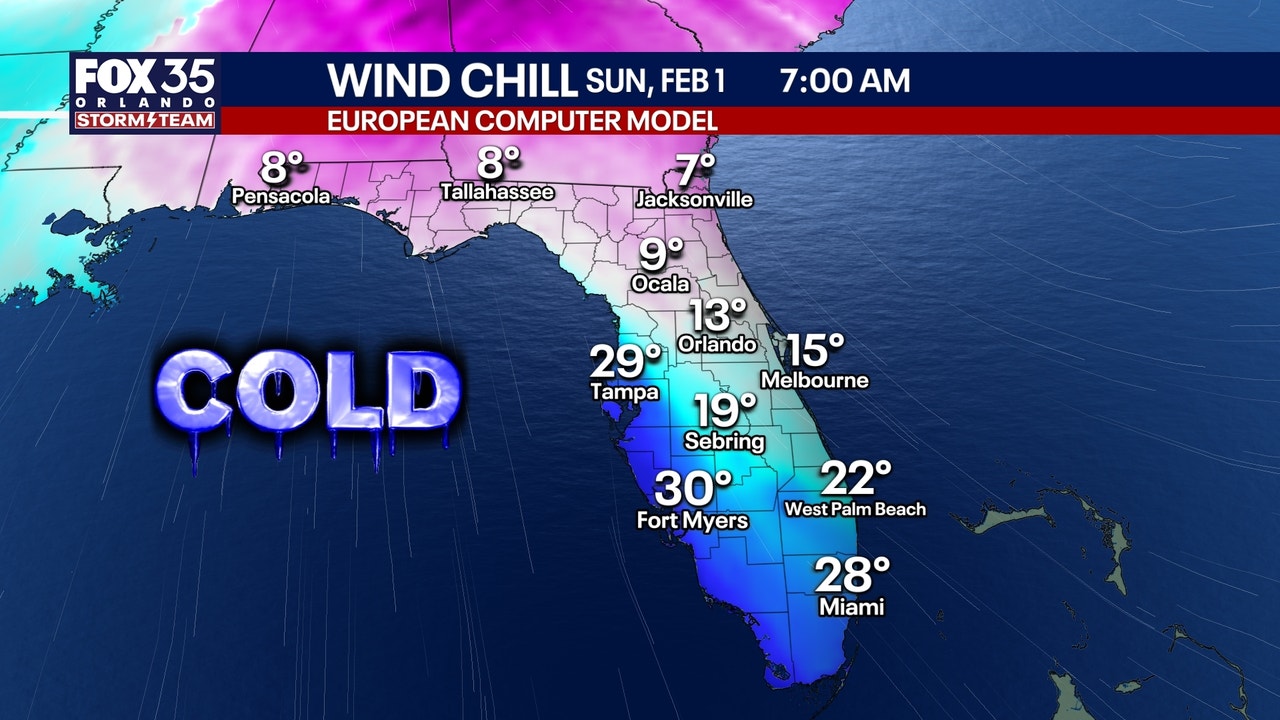 Snow in Orlando? Potentially record-setting cold air to dip into ...