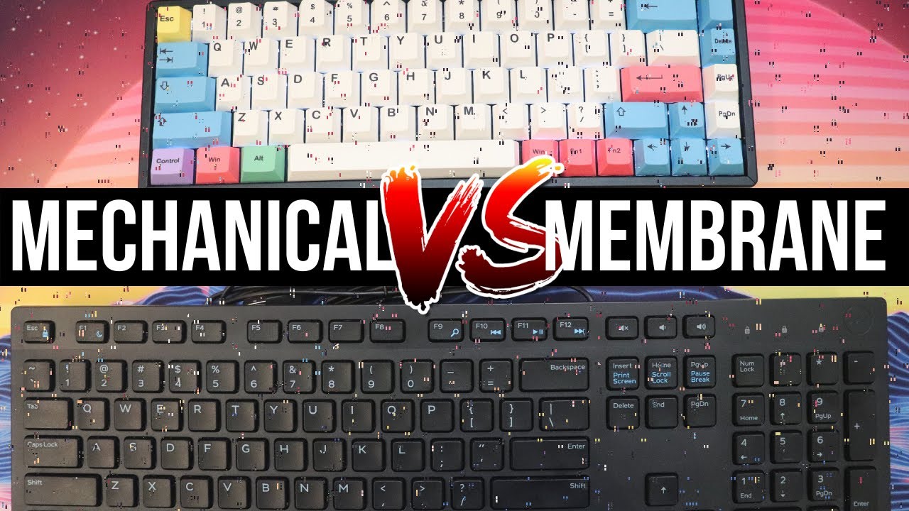 Membrane vs mechanical keyboard sound test