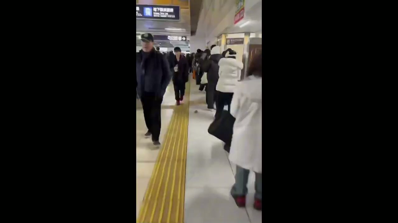 Long lines form at JR Sapporo Station after train services suspended in ...