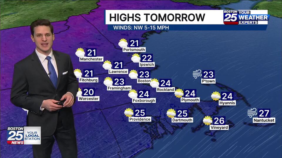 Boston 25 Monday evening weather forecast