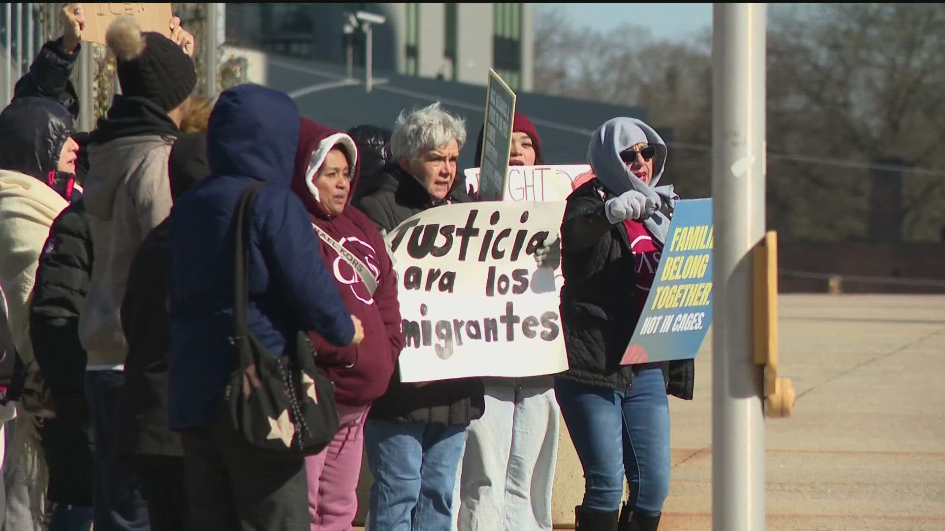 Immigration advocates rally to oppose ICE raids and demand policy change