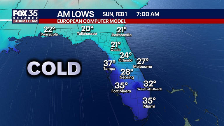 Snow in Orlando? Potentially record-setting cold air to dip into ...