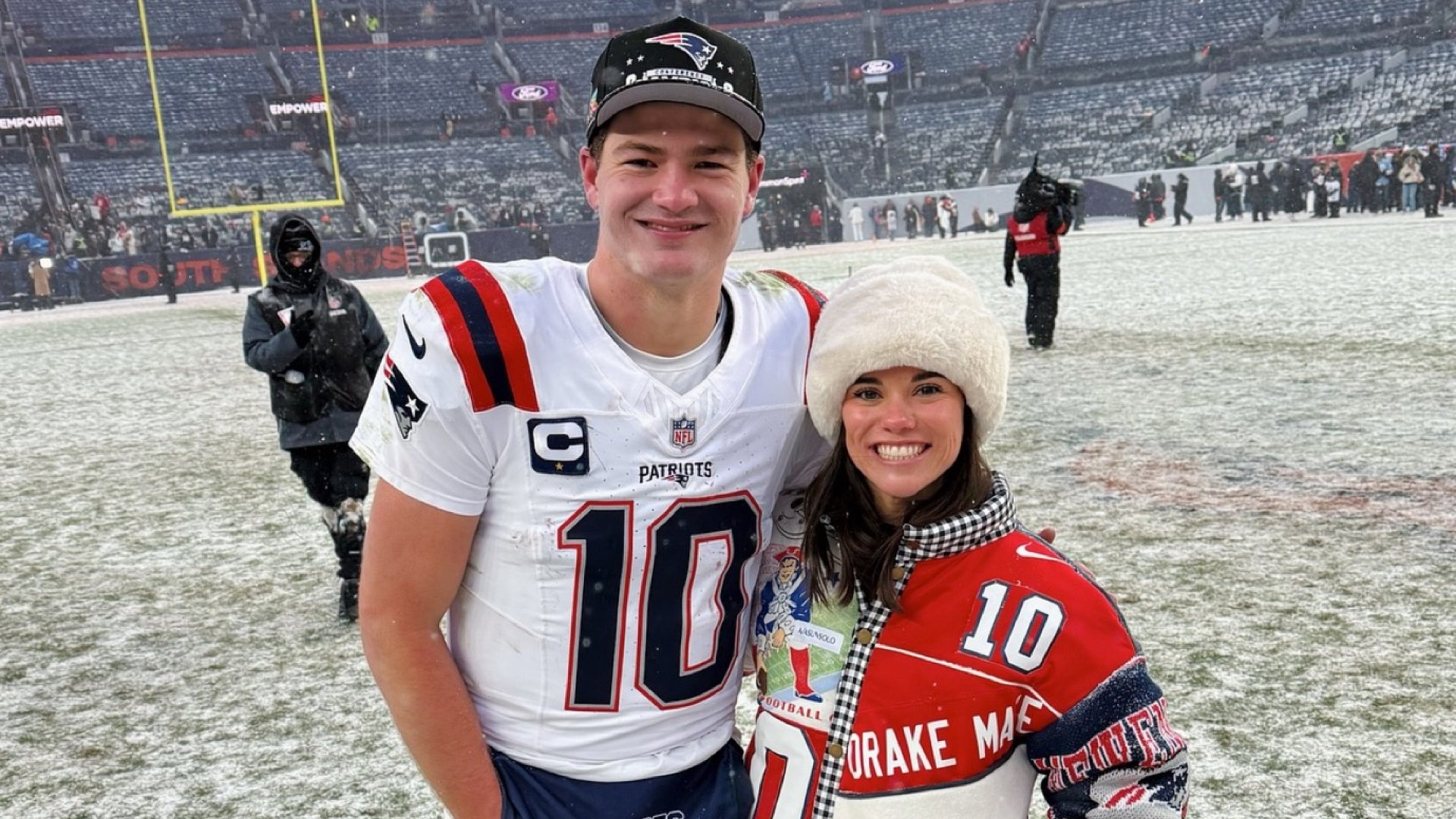 Drake Maye's wife Ann is 'proud' of Patriots QB after body language drama