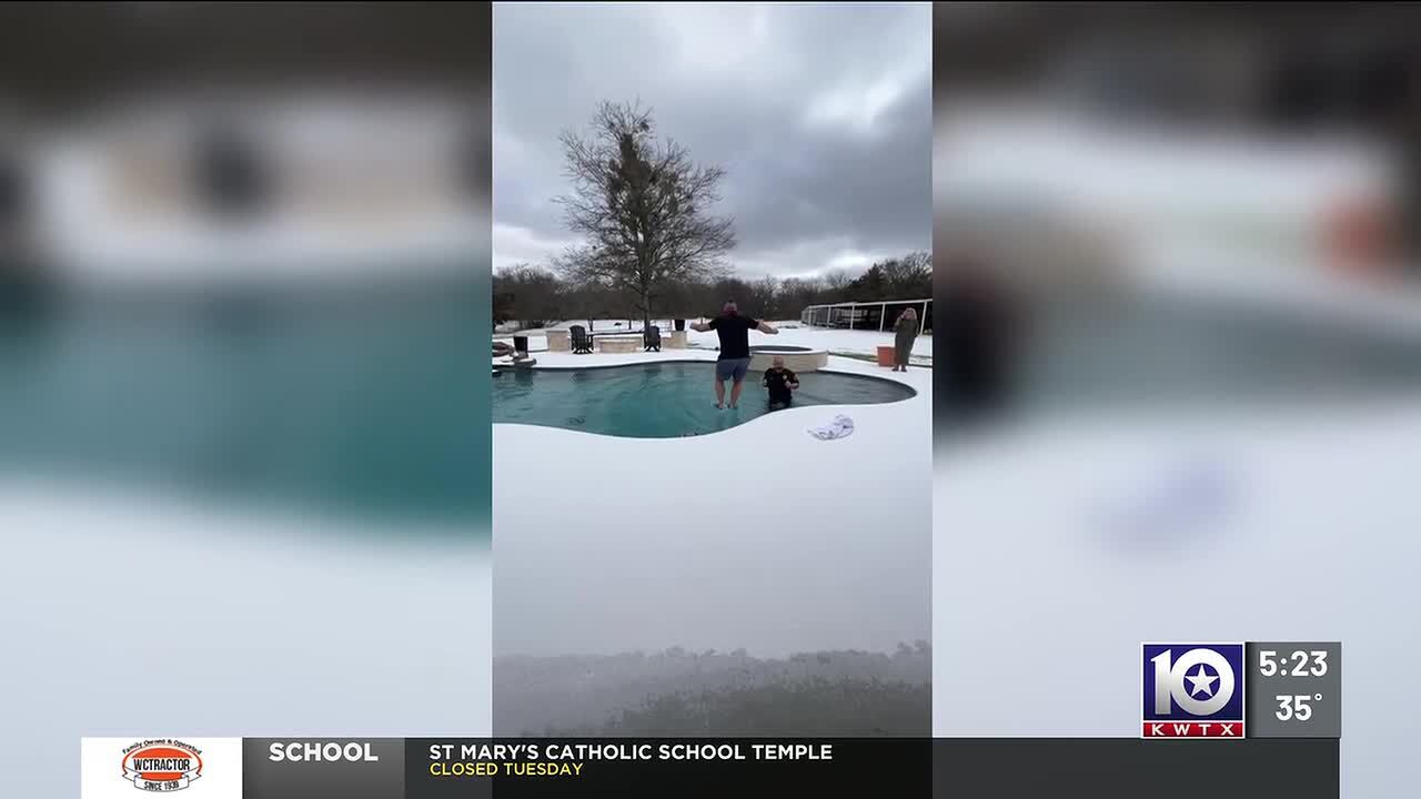 Lorena police chief takes polar plunge to raise money for local causes