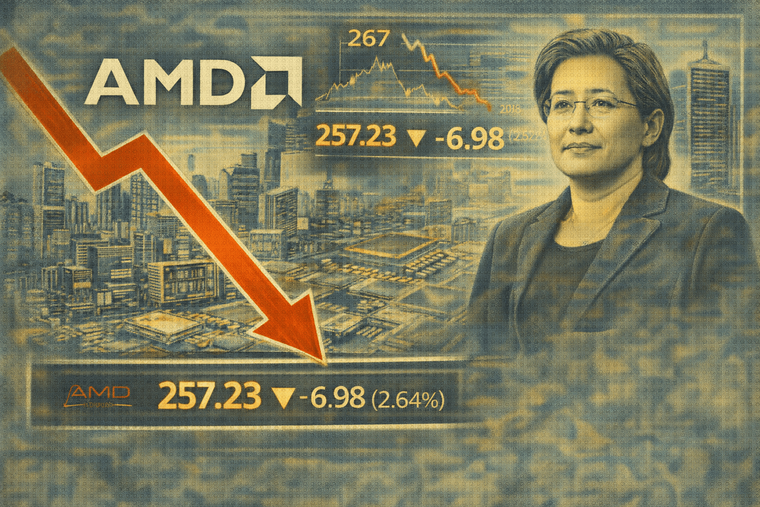 AMD stock plunges 3% on Monday amid sector rotation and profit-taking