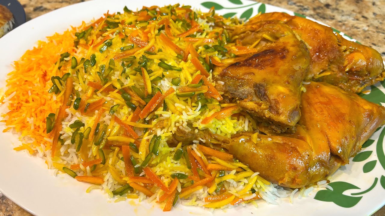 Shirin polo: Traditional Persian sweet rice with chicken recipe