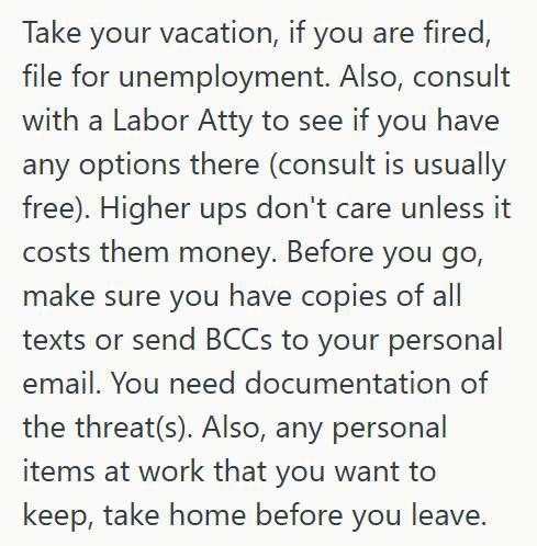 Employee took approved holiday time off, but her manager sent ...