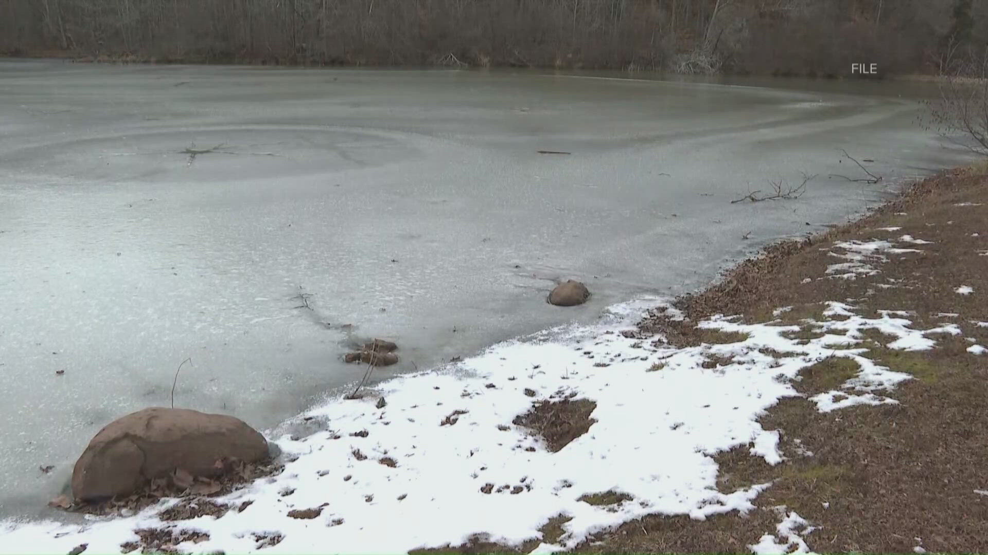 Frozen ponds can be extremely dangerous