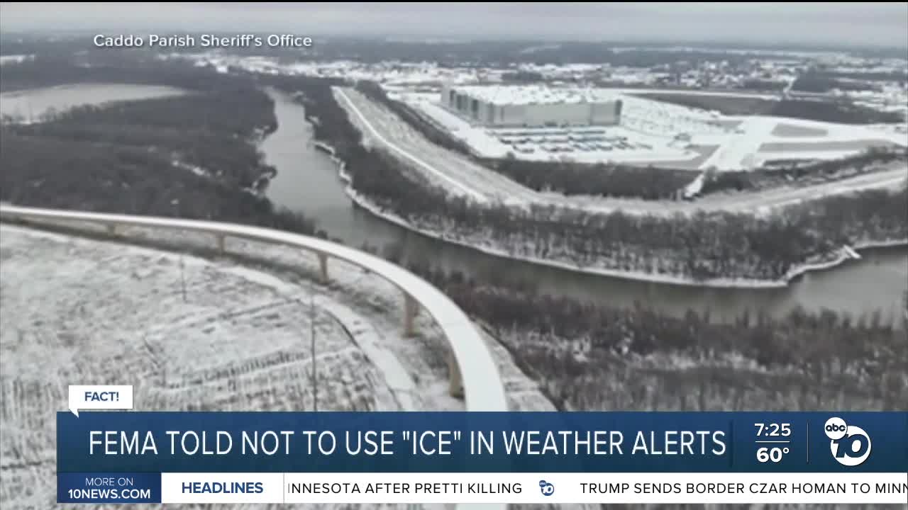 FEMA staff told to avoid using the word ICE to describe weather?