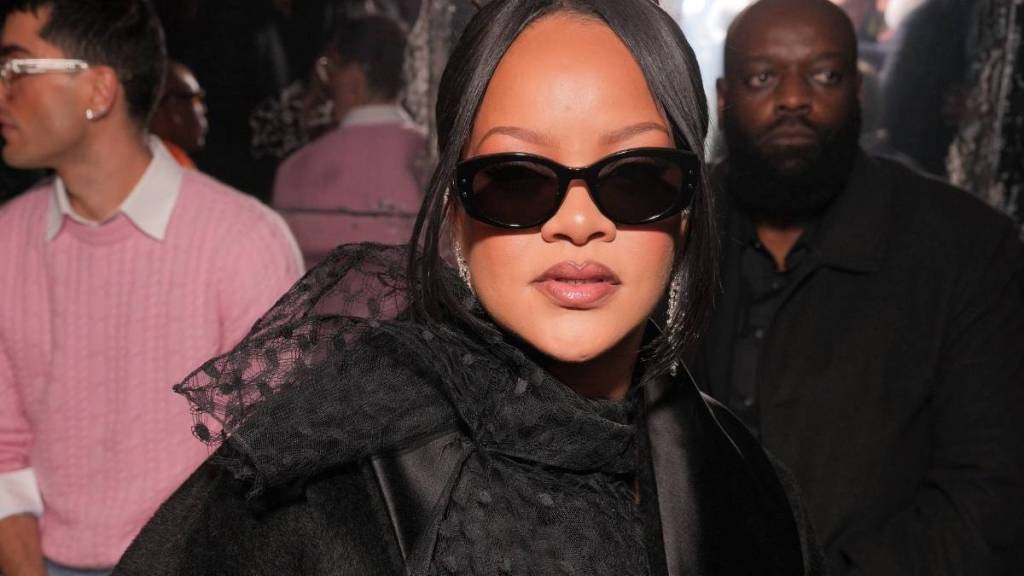 Rihanna's fully sheer Dior top & skirt look has unique scarf detail