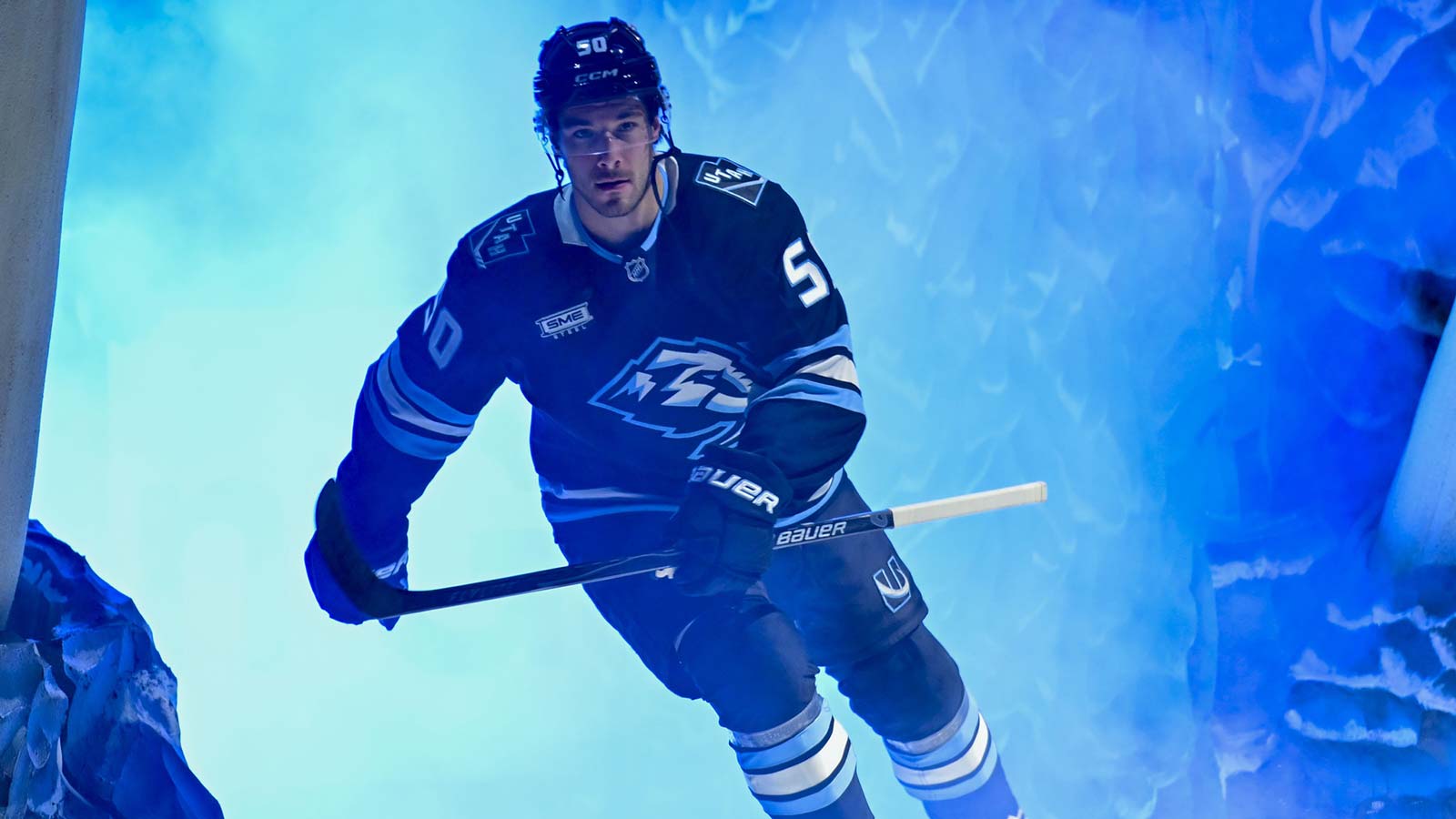 Mammoth’s Sean Durzi erupts on Lightning’s Declan Carlile while in ...