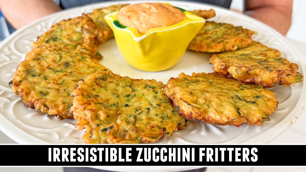 Easy zucchini fritters recipe | Quick & crispy zucchini fritters