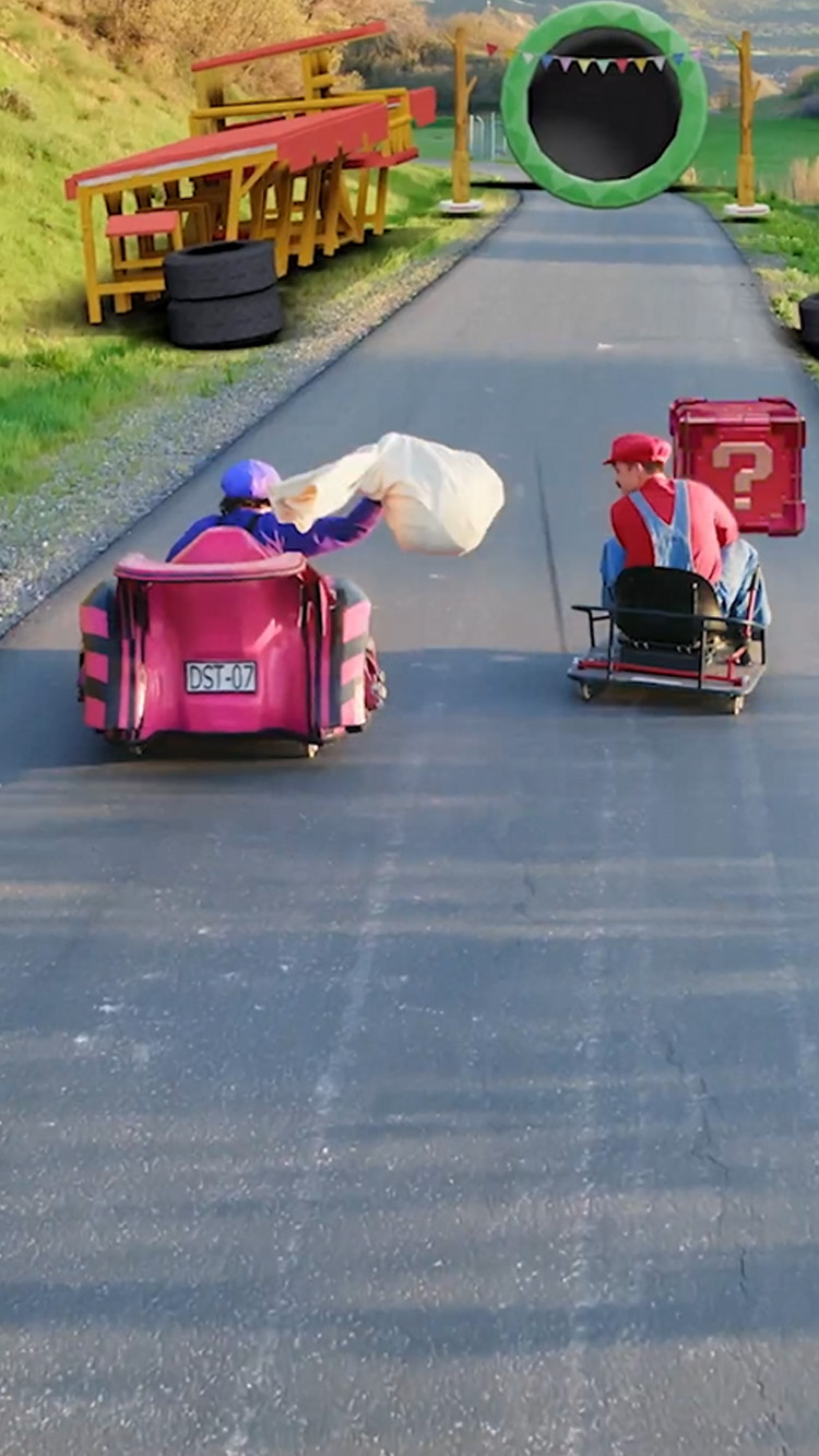 Hoe zou Mario Kart er in het echt uitzien?