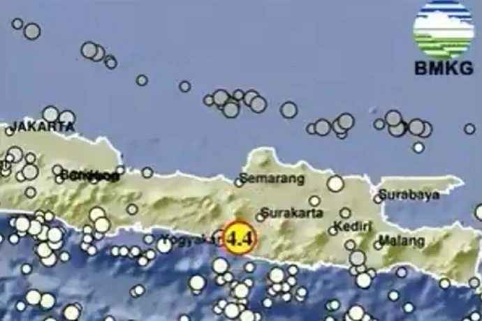 Yogyakarta dua kali diguncang gempa magnitudo 4,4
