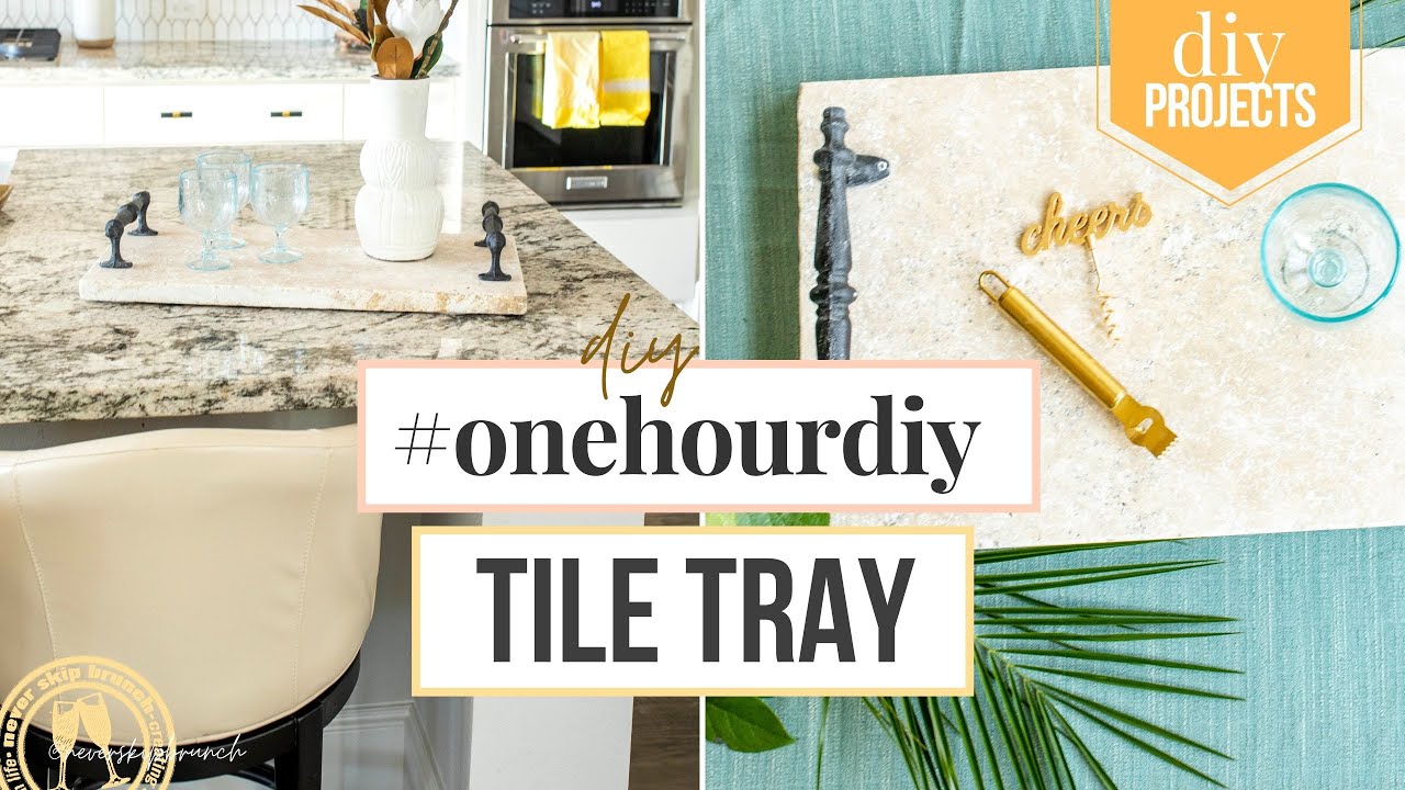 This tile serving tray DIY makes hosting look better