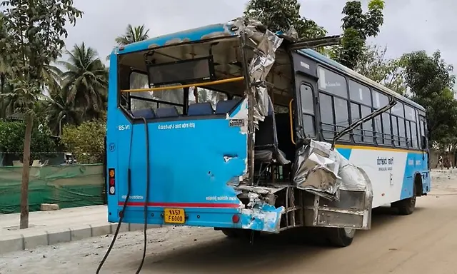 Bengaluru: BMTC bus hit by express train while reversing near Sadaramangala