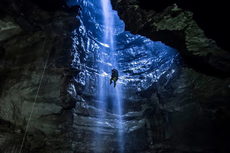 'Ethereal' cave with hidden cascading waterfall right here in Yorkshire