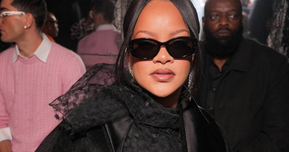 Rihanna's fully sheer Dior top & skirt look has unique scarf detail