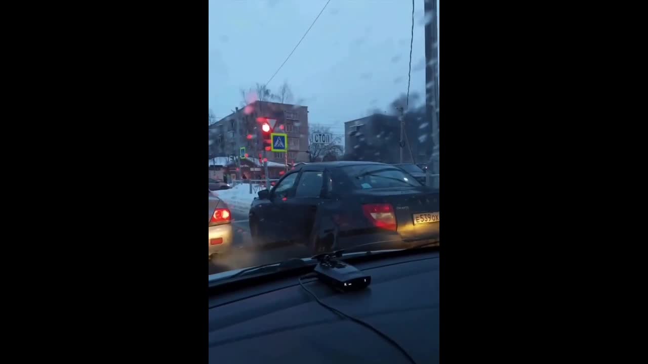 Car explosion on a highway in Staraya Russa, Novgorod Oblast, Russia
