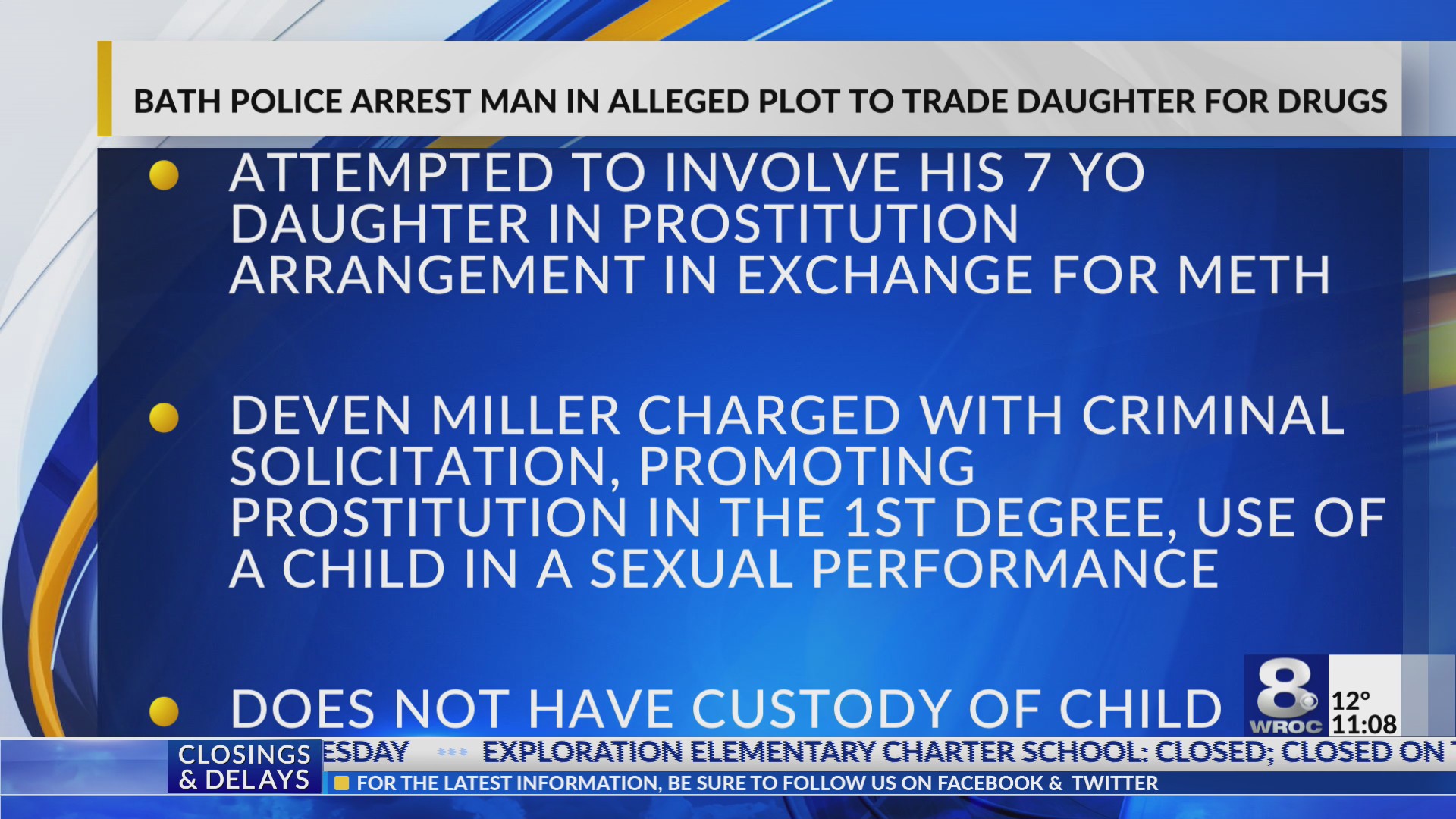 Bath police arrest man in alleged plot to trade daughter for drugs