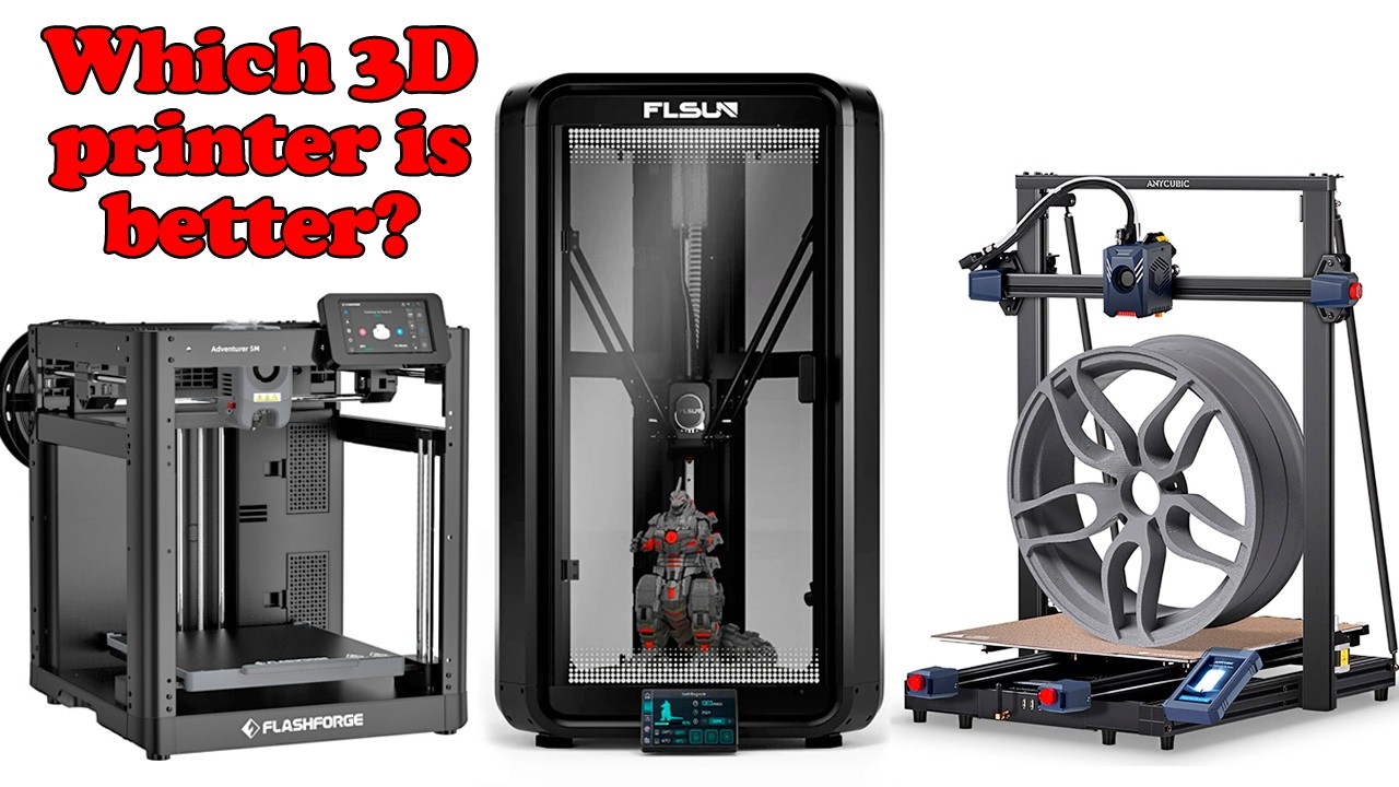 3D printer comparison: Adventurer 5M vs KOBRA 2 Max vs FLSUN T1
