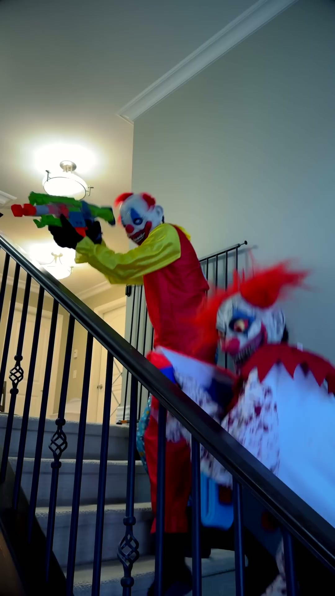 Nerf war: Clown attack!