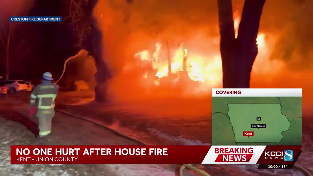 Firefighters tackle large house fire in Union County