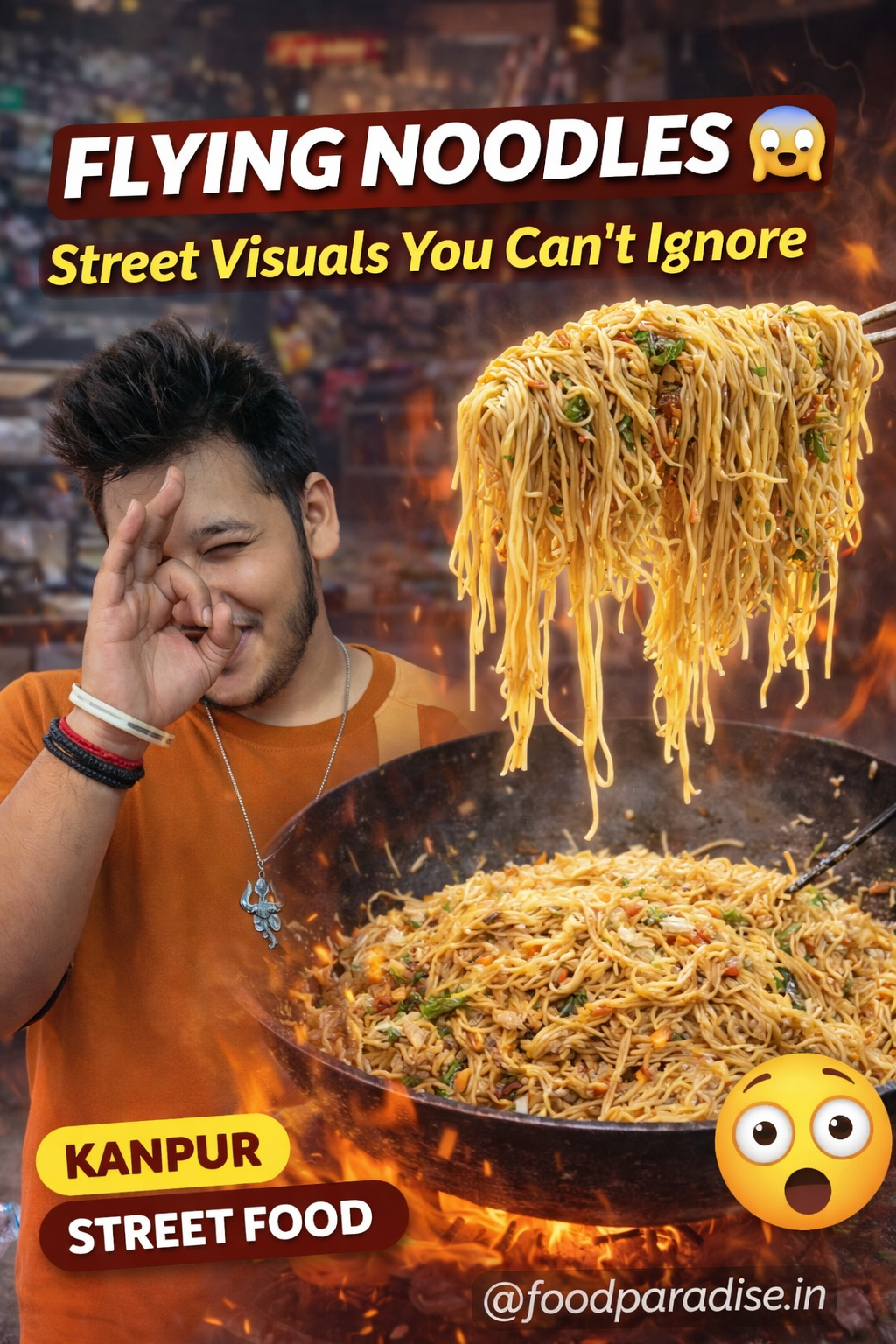 Flying noodles in India 🇮🇳 | Viral street food everyone is searching for