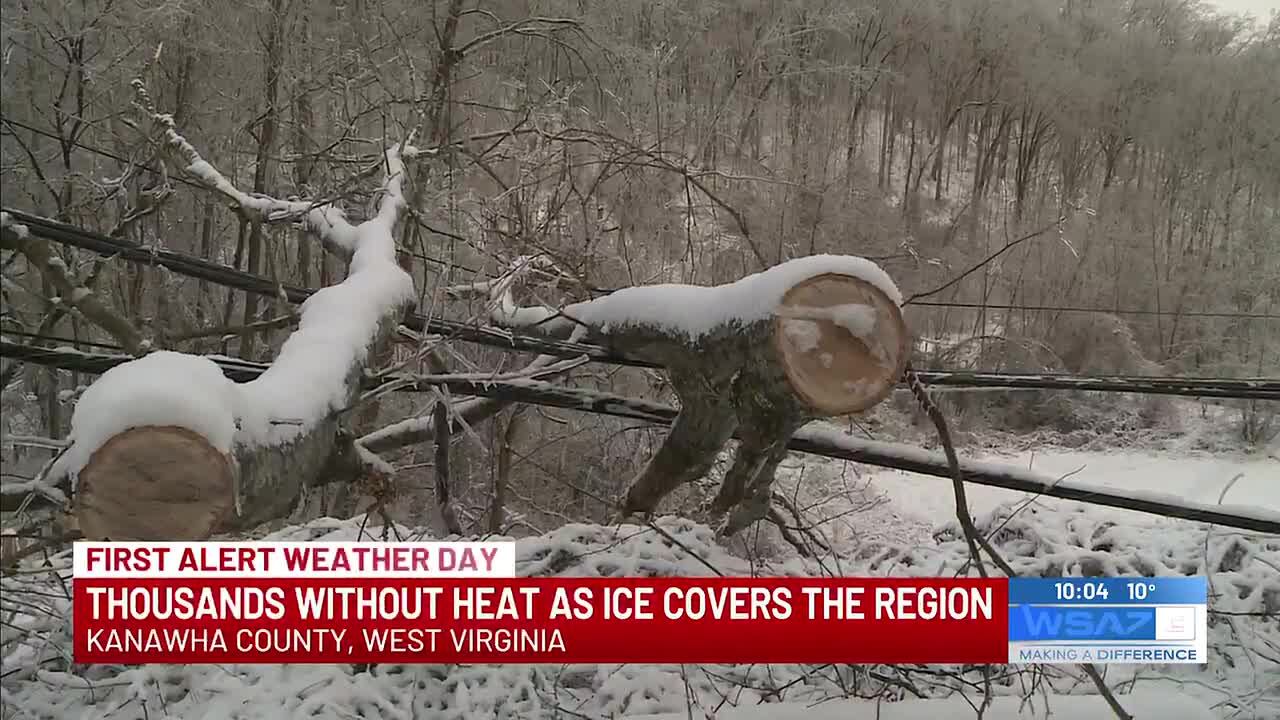 Thousands without heat and power as ice covers the region