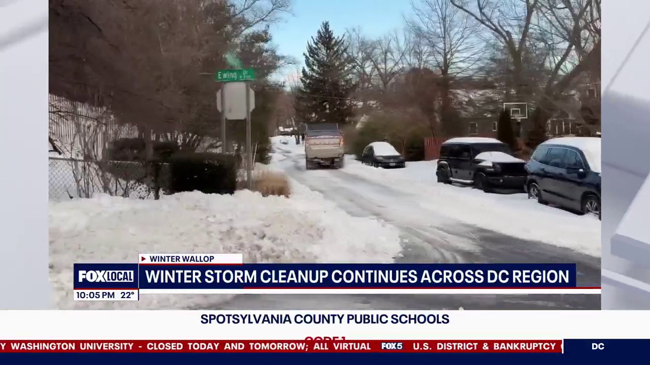Winter storm cleanup continues across DC region