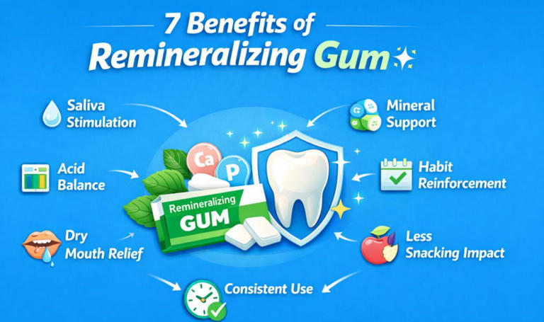 7 benefits of remineralizing gum for enamel protection between brushing