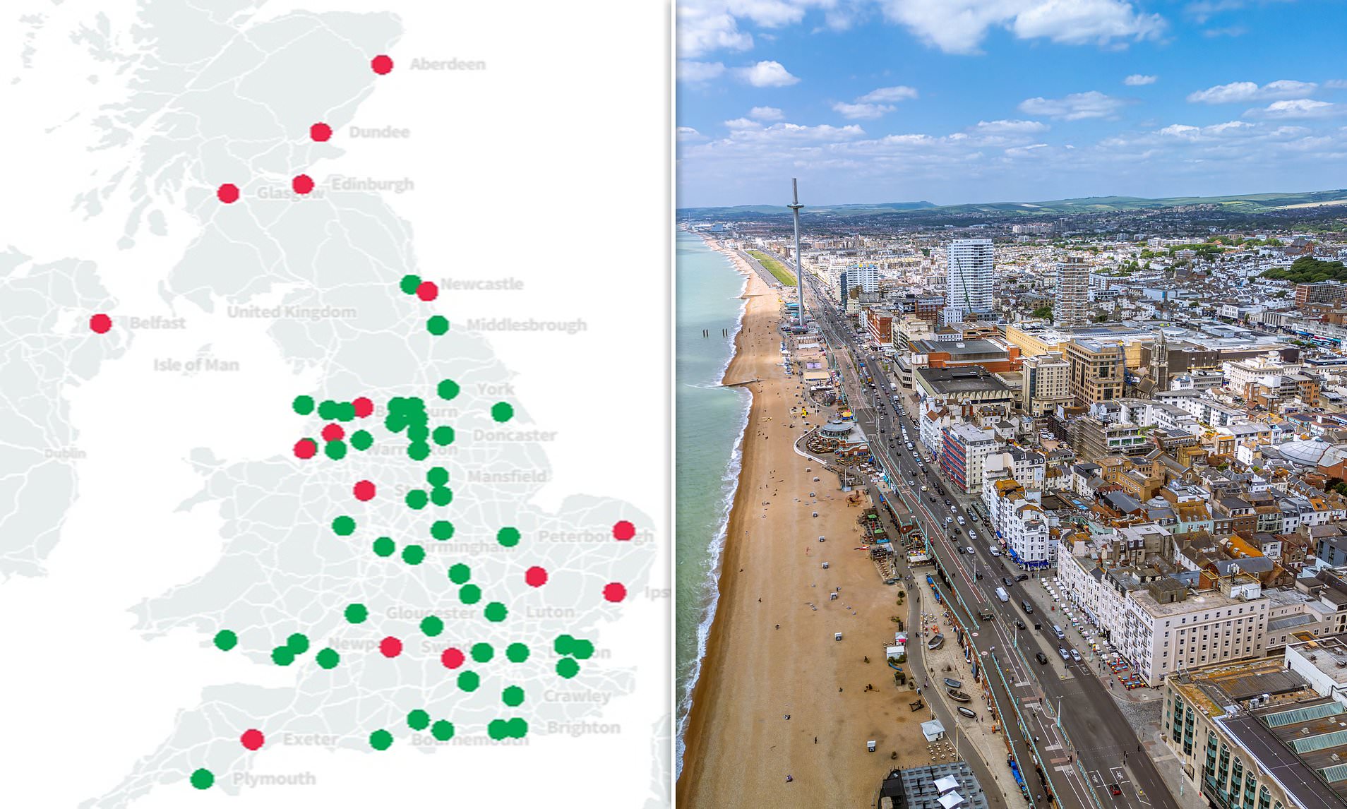 Map shows how disposable income has jumped in some towns but dropped in ...