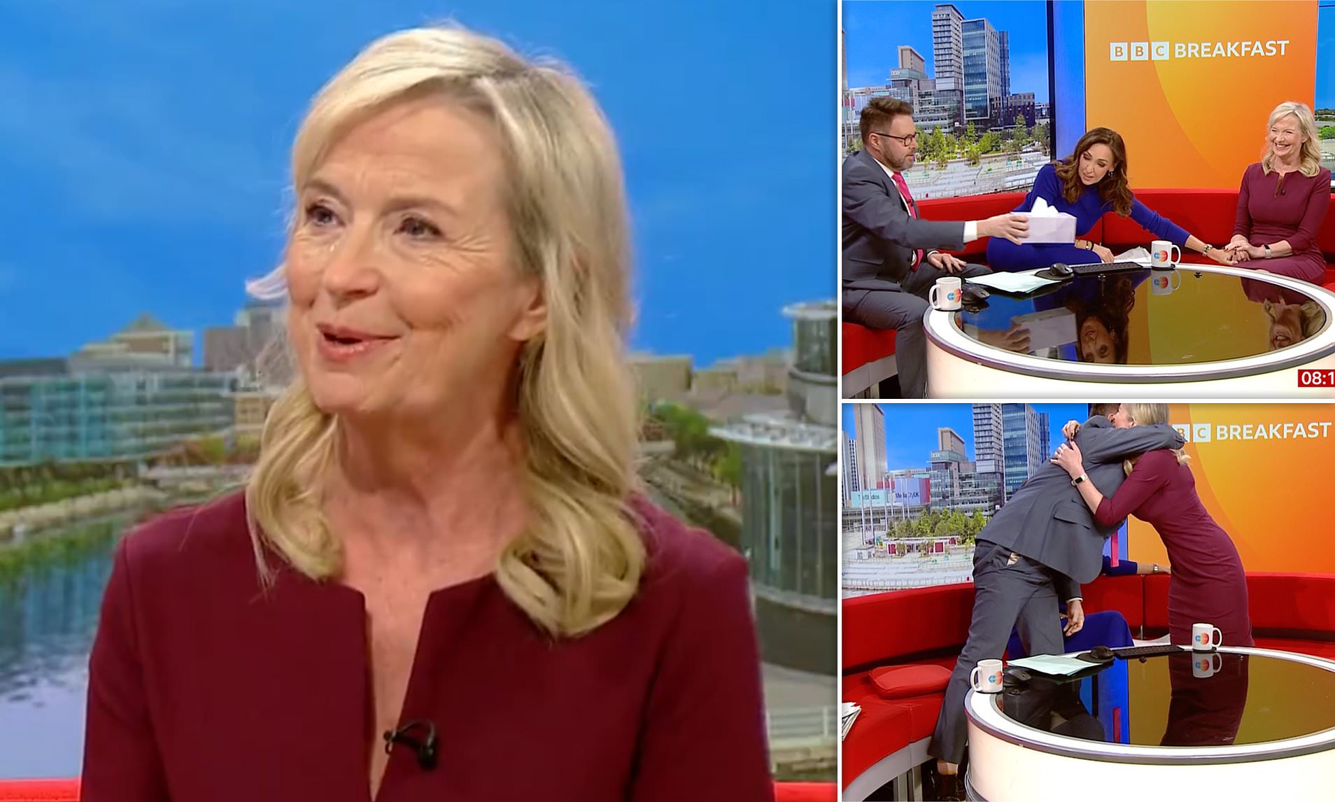 Tearful Carol Kirkwood breaks down as she announces she is leaving the ...