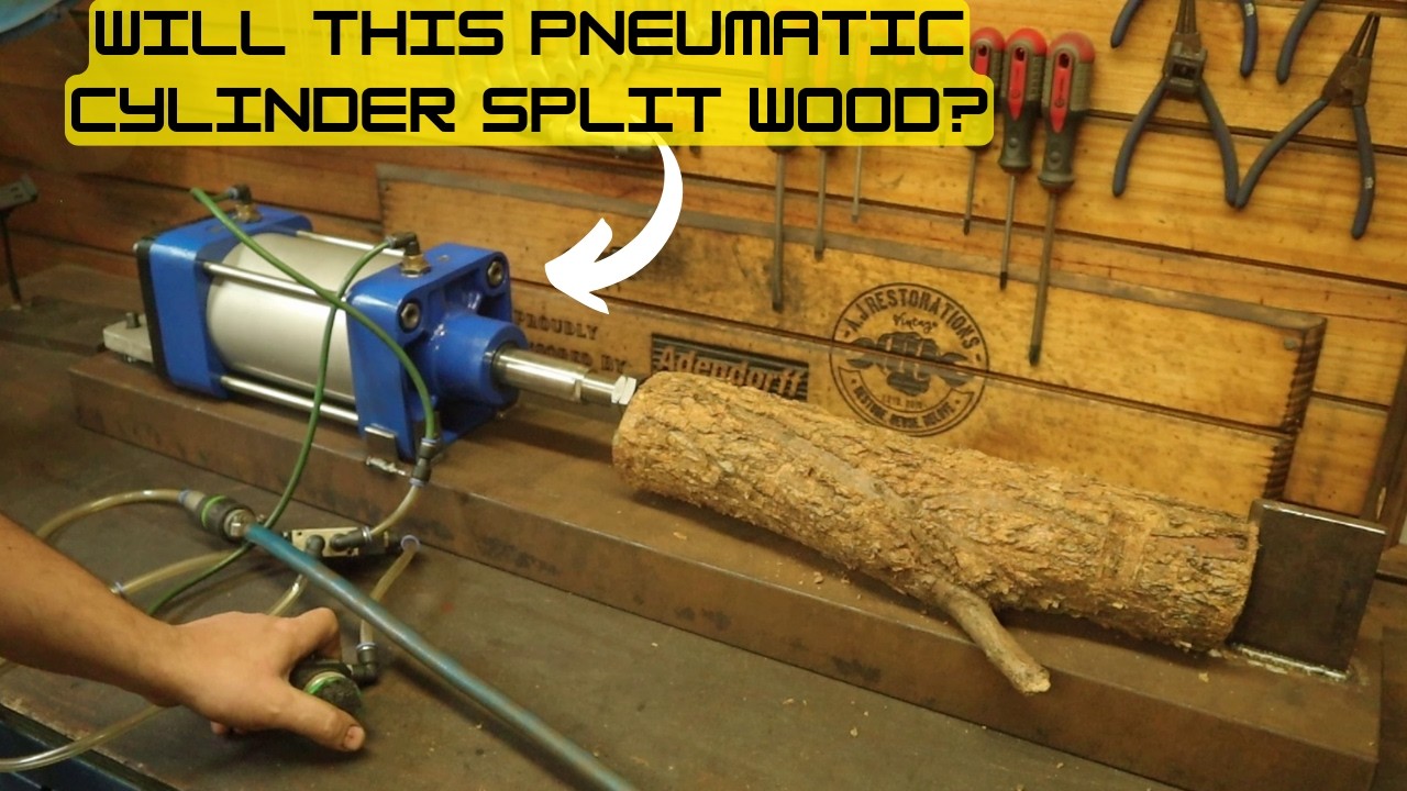 Can a pneumatic cylinder really split wood?