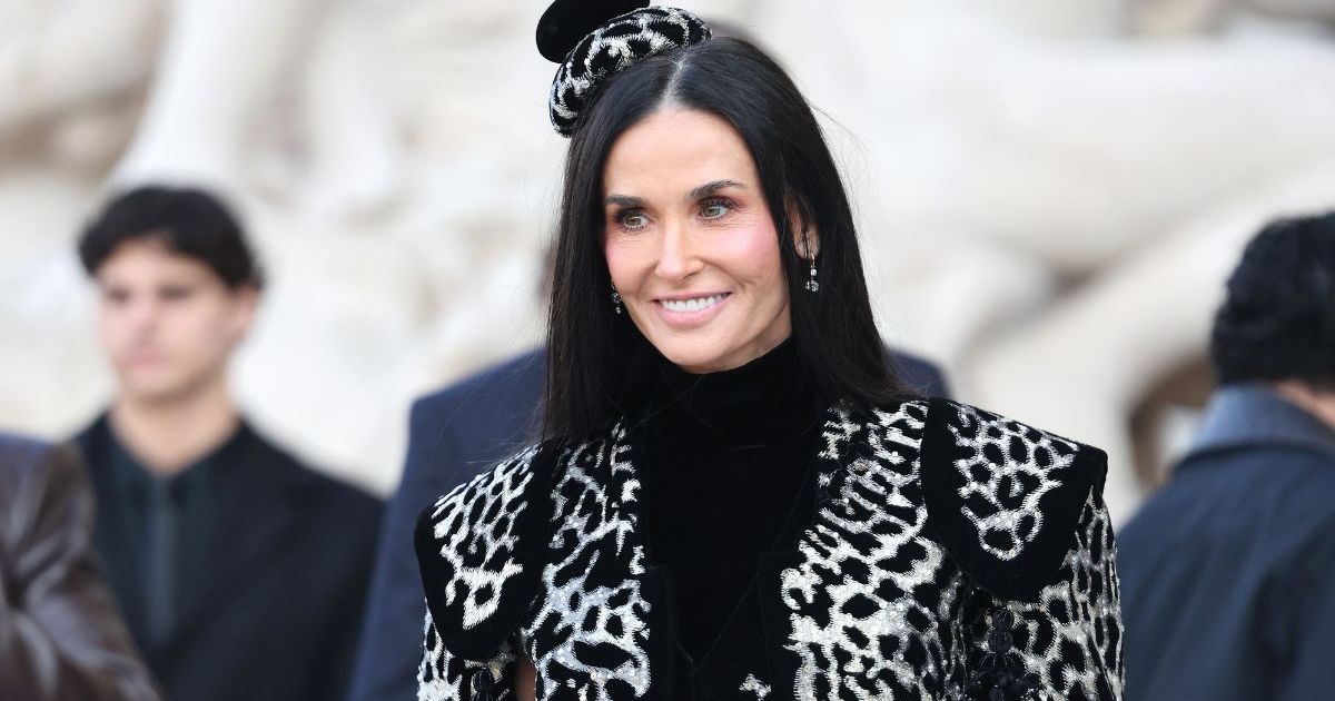 Demi Moore's animal print Schiaparelli suit comes with cutest accessory