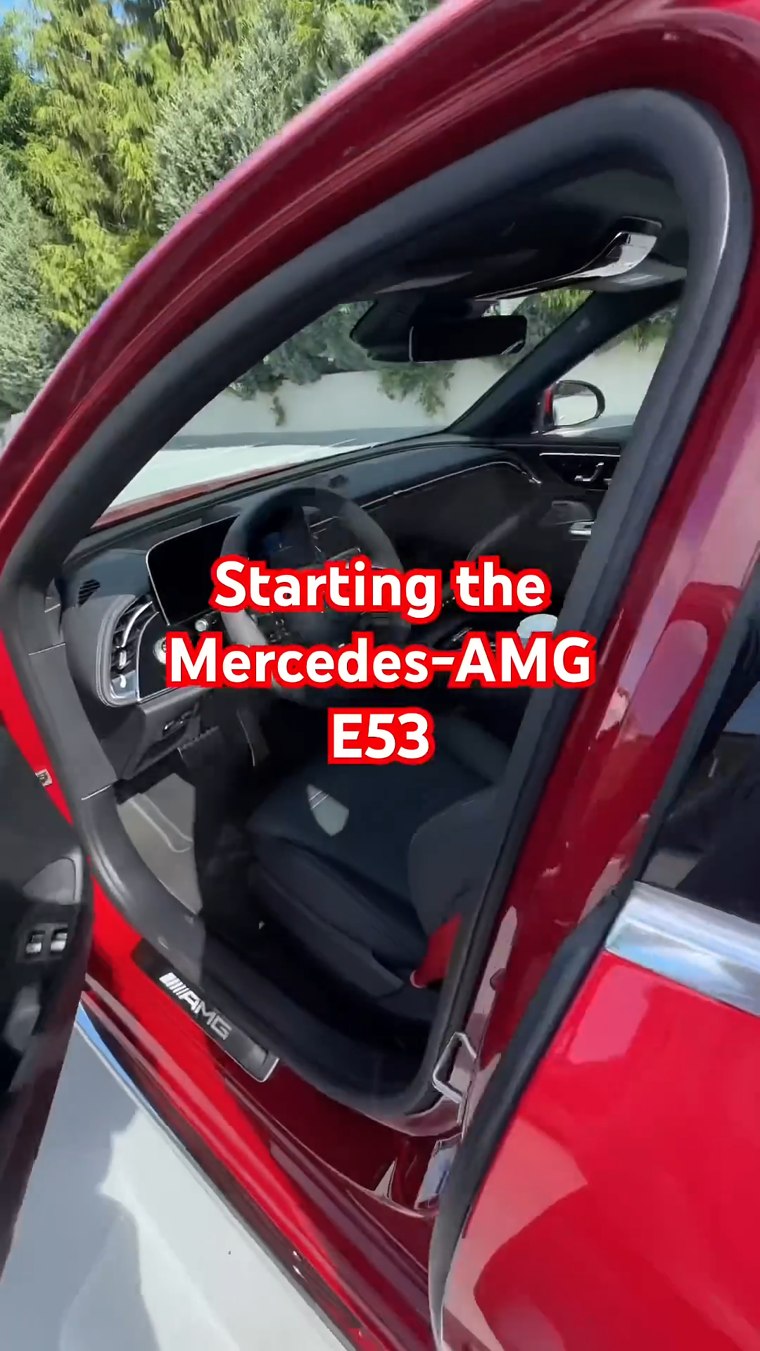 Starting the Mercedes-AMG E53 plug-in hybrid engine and interior sound