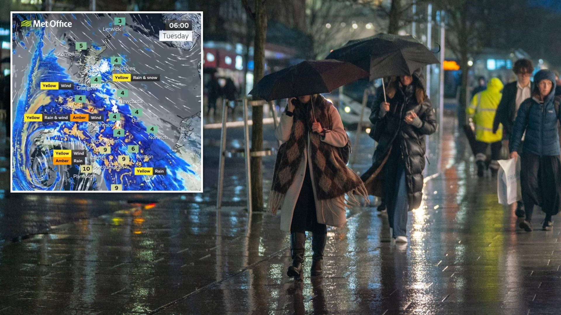 Storm Chandra weather warnings issued nationwide