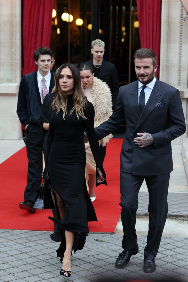 Beckham family puts on united front for Victoria's big night after ...