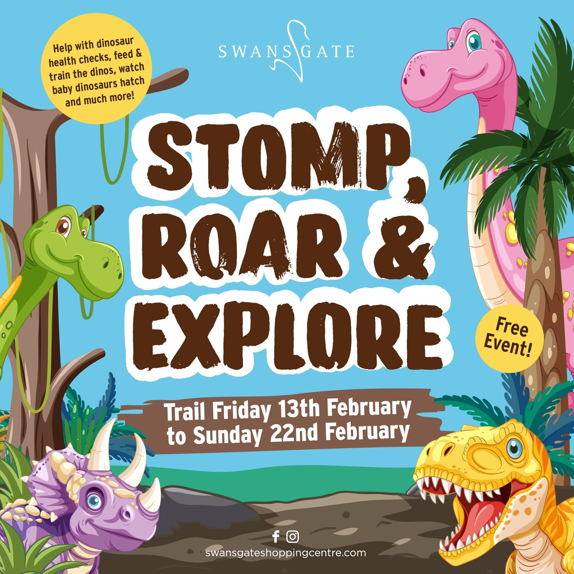Prehistoric takeover: Dinosaurs set to roar into Swansgate this ...