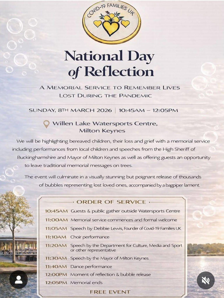 Children's pandemic grief recognised at Milton Keynes memorial event