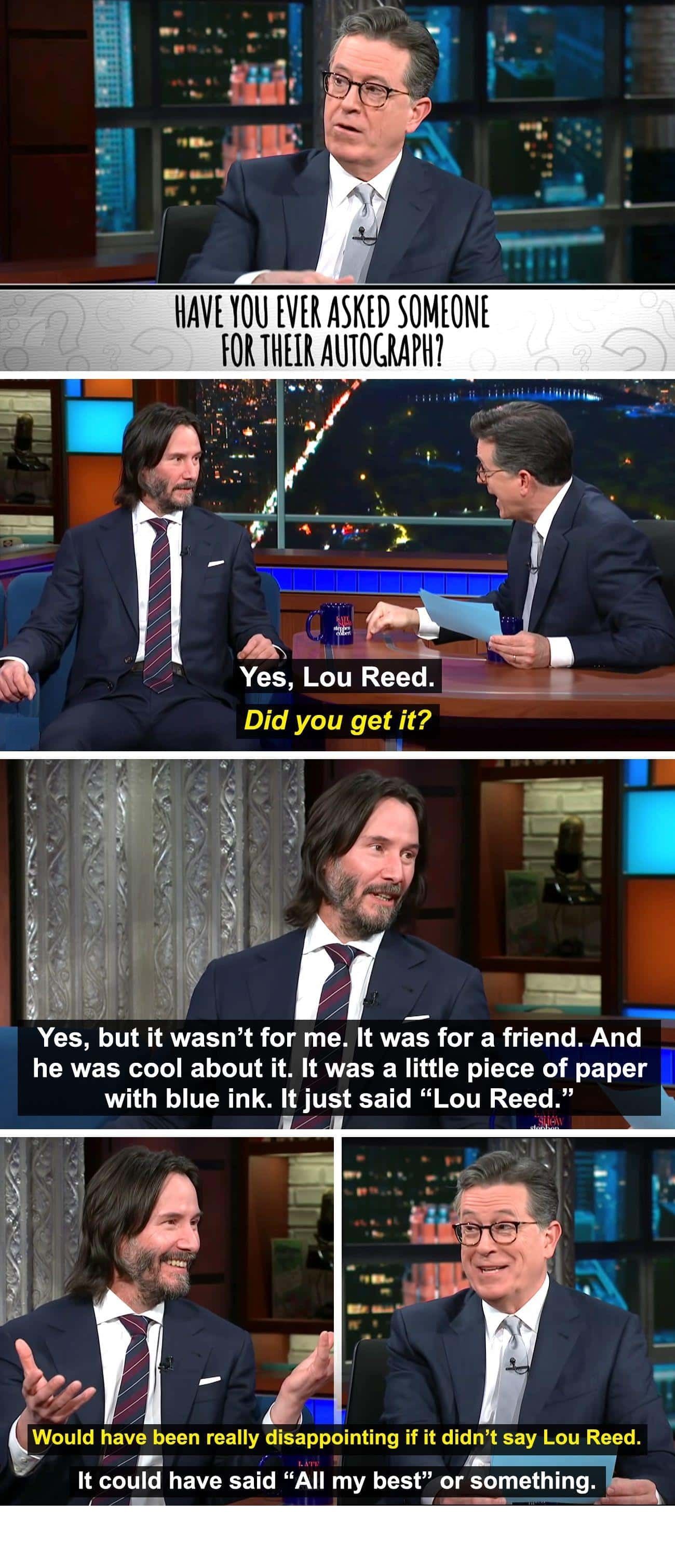 33+ funny answers to Stephen Colbert's questionnaire